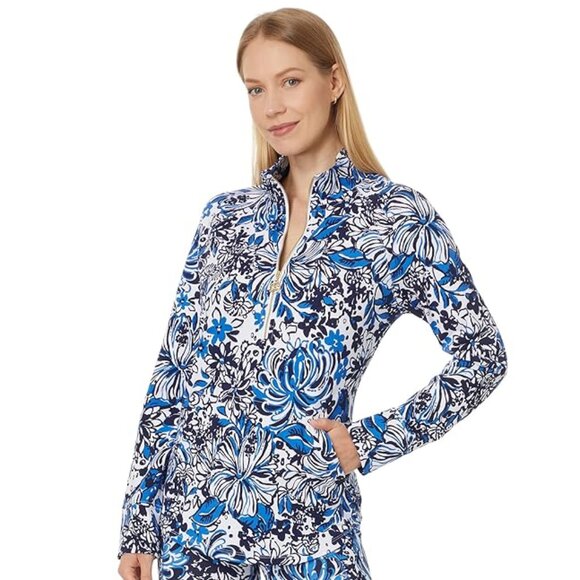Lilly Pulitzer | Tops | Lily Pulitzer Upf 5 Skipper Half Zip Low Tide ...